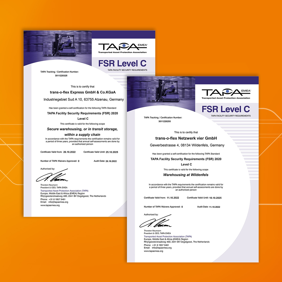 Doubly audited – always successfully certified
